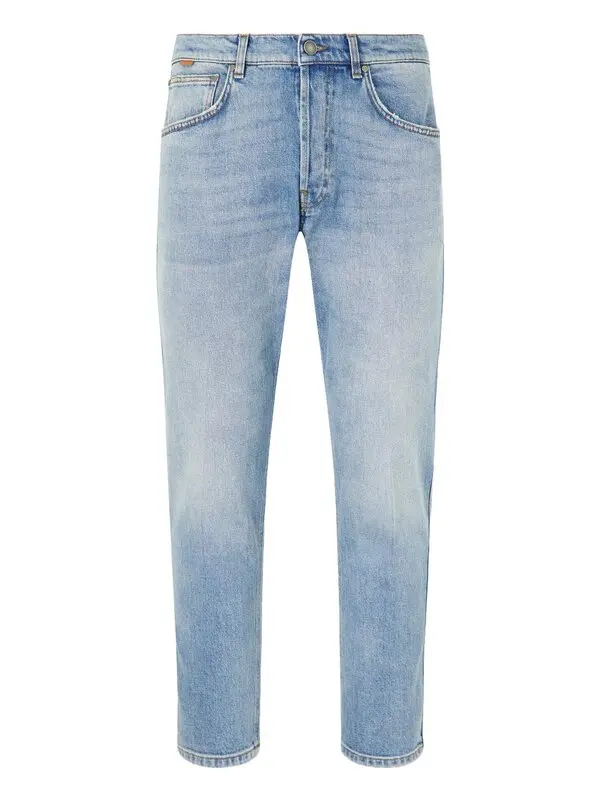 LARDINI Straight-leg Washed Jeans - Blue