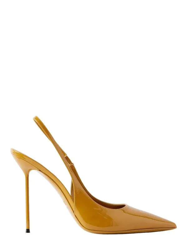 Paris Texas 105 Lidia Patent-leather Slingback Pumps - Yellow