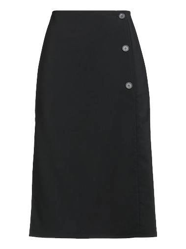 COURREGES Midi Skirt Size Wool, Elastane, Polyamide - Black