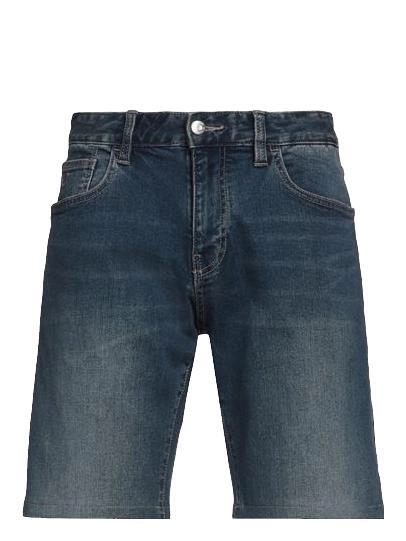 Armani Exchange Cotton Elastane Denim Shorts - Blue