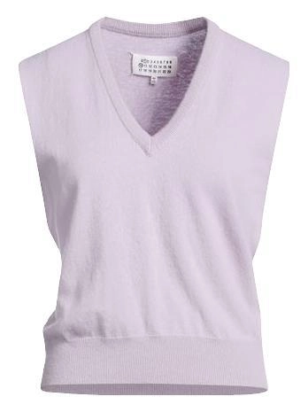 MAISON MARGIELA Virgin Wool V-neck Sweater Vest - Lilac
