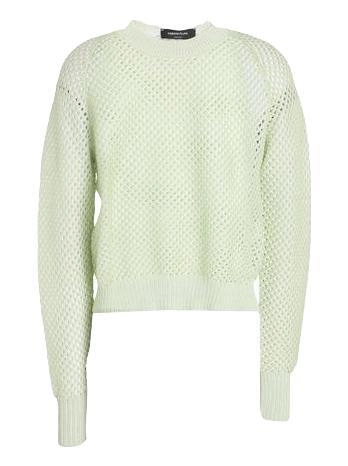 Fabiana Filippi Lightweight Two-tone Crewneck Sweater - Green