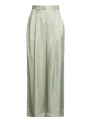 OTTOD'AME Wide Leg Satin Pants - Green