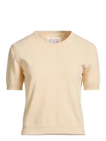 MAISON MARGIELA Light Virgin Wool Short Sleeve Sweater - White