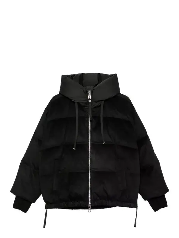 DUNO Quilted Hooded Jacket - Black