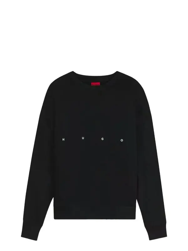 Hugo Logo-print Graphic-print Sweatshirt - Black
