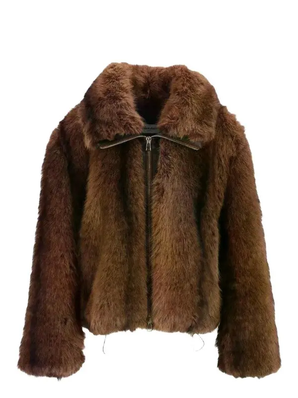AL DUCA D’AOSTA 1902 Faux Fur Zip-up Jacket - Brown