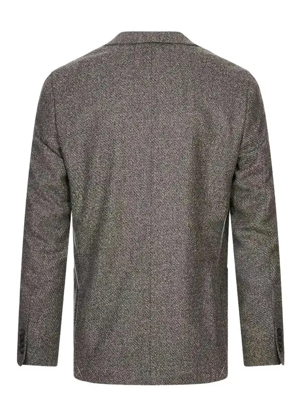 Canali Marl-effect Notched-lapel Blazer - Grey