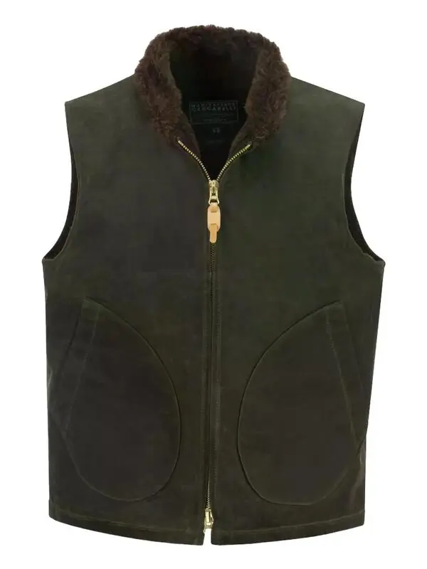 CECCARELLI Mountain Vest Velvet Waistcoat - Green