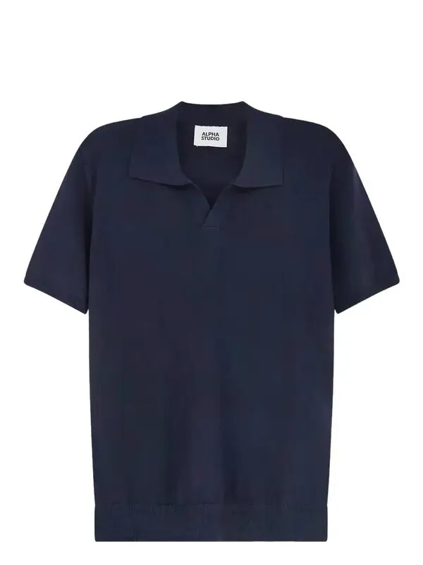 Alpha Studio Short-sleeve V-neck T-shirt - Blue