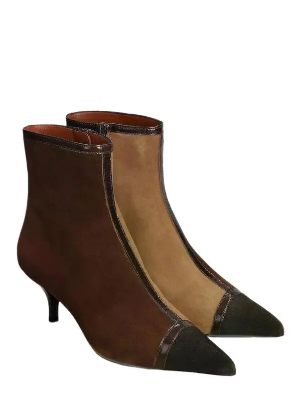 Roberto Festa Serelit Two-tone Pointed-toe Ankle Boots - Brown