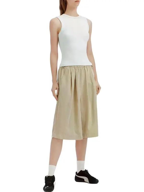 Izzue Elasticated Heart-charm Shorts - Neutrals