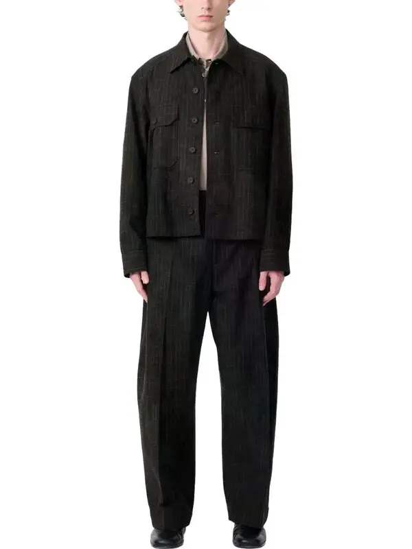 Studio Nicholson Vital Pinstripe Trousers - Green
