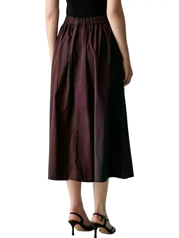 Marc O'polo Drawstring-waist Pleated Midi Skirt - Brown