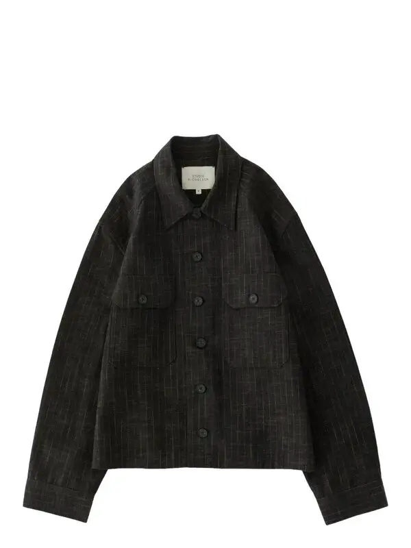 Studio Nicholson Kelver Pinstripe Jacket - Green