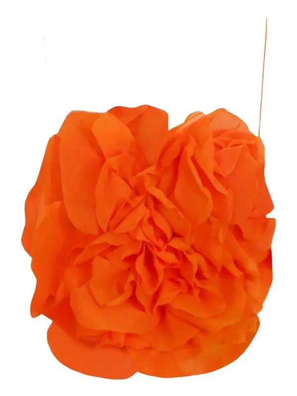 GEMY MAALOUF Floral-appliqué Cropped Top - Orange