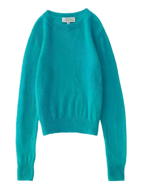 Studio Nicholson Eyla Ribbed-trim Sweater - Blue