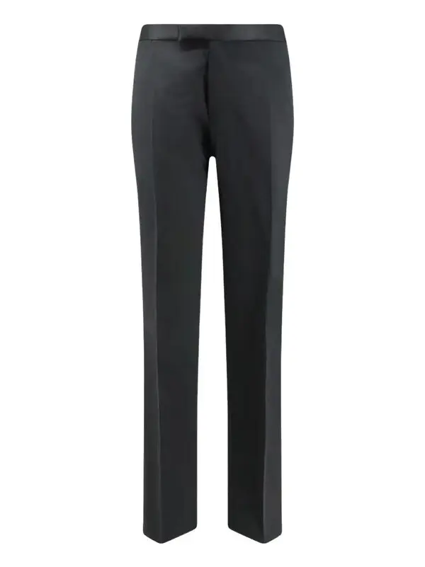 Tagliatore Tuxedo Virgin Wool Trousers - Black