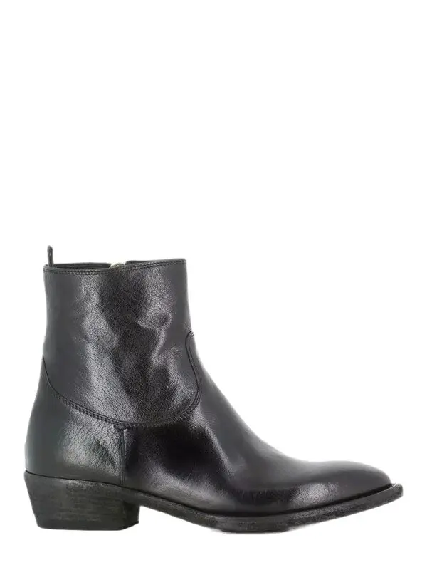 Officine Creative Side-zip Leather Ankle Boots - Black