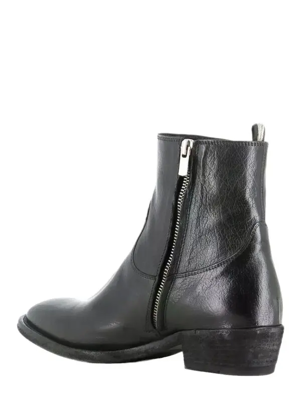 Officine Creative Side-zip Leather Ankle Boots - Black