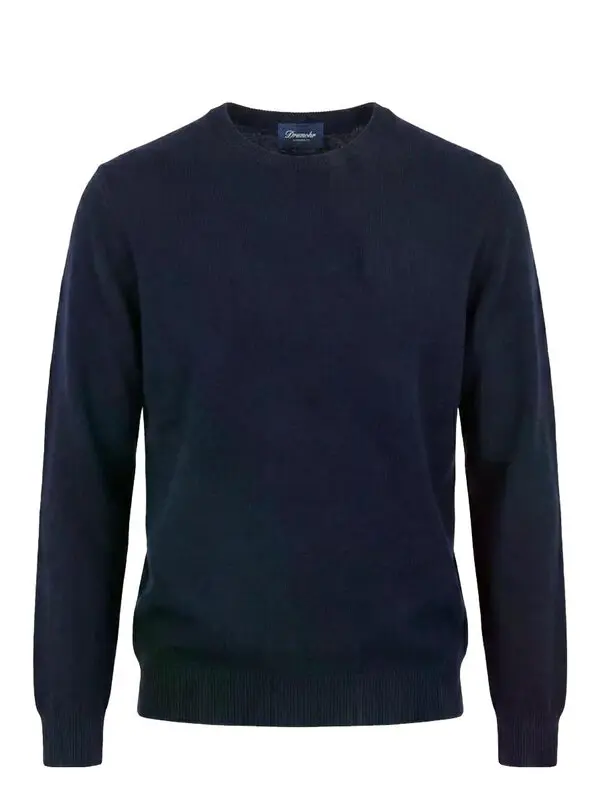 DRUMOHR Crew Neck Wool Sweater - Blue