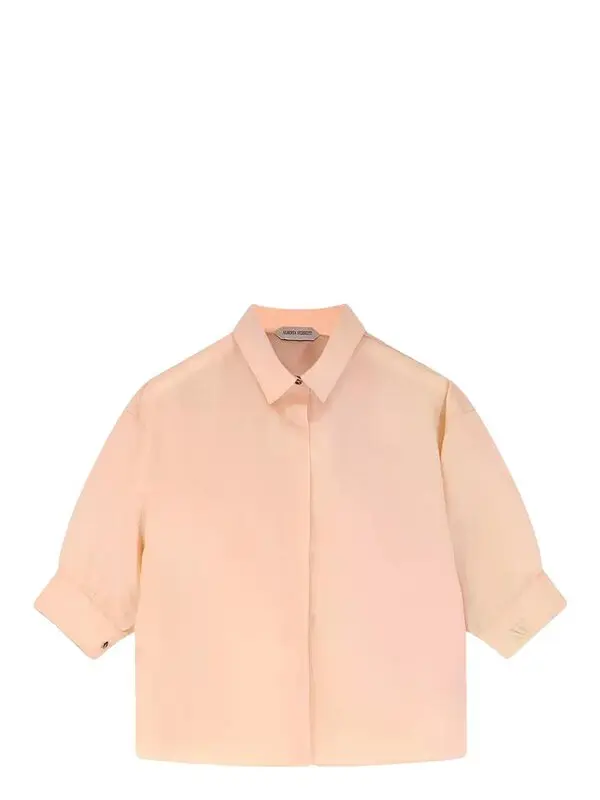 Alberta Ferretti Silk Puff Sleeve Shirt - Neutrals