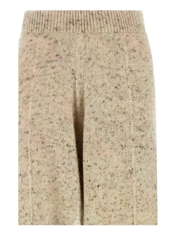 Fabiana Filippi Mélange Knit Ribbed Cuff Trousers - Neutrals