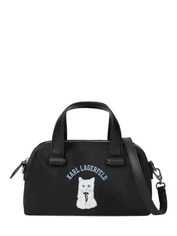 Karl Lagerfeld Small Ikon Choupette Satchel Bag - Black
