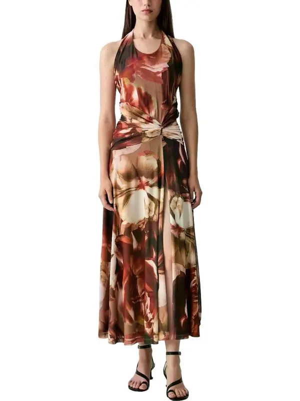 Bardot Sariba Floral-print Midi Dress - Brown