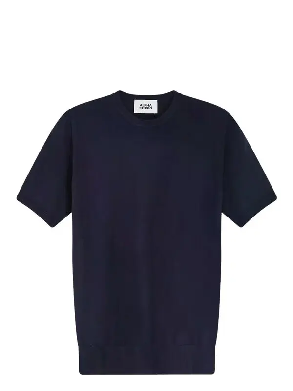 Alpha Studio Short-sleeve Crew-neck T-shirt - Blue