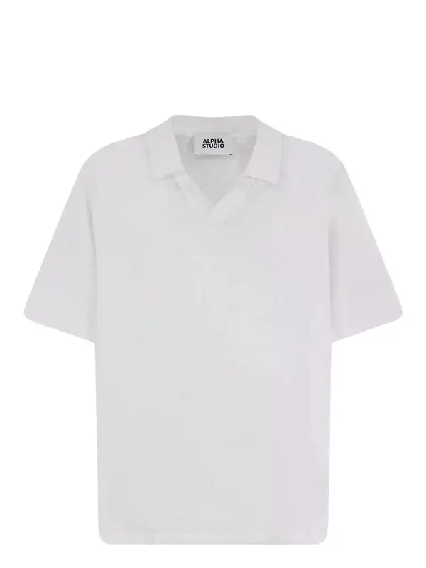 Alpha Studio V-neck Short-sleeve T-shirt - White