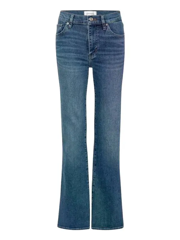 FRAME Faded Effect Flared Leg Jeans - Blue