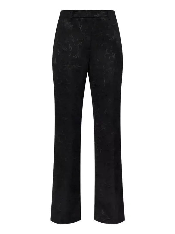Etro Floral Jacquard Flared Trousers - Black
