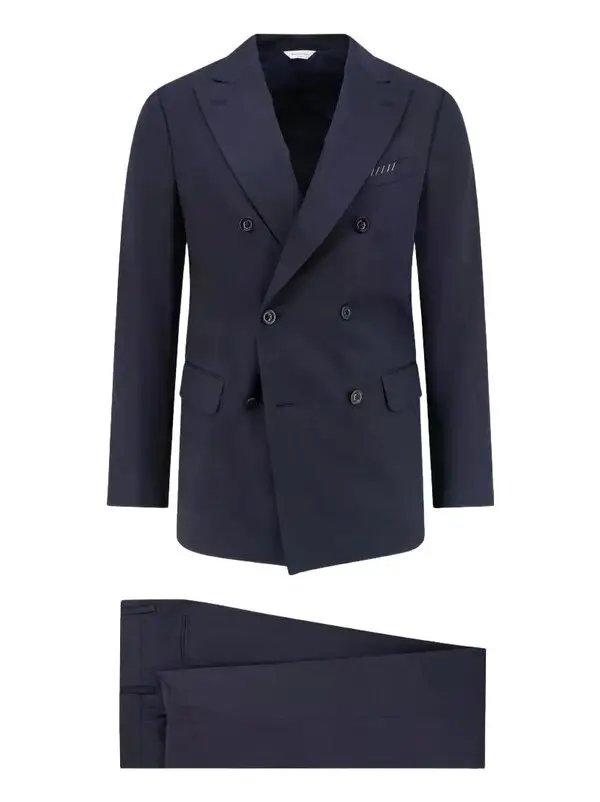 Boglioli Double-breasted Suit - Blue