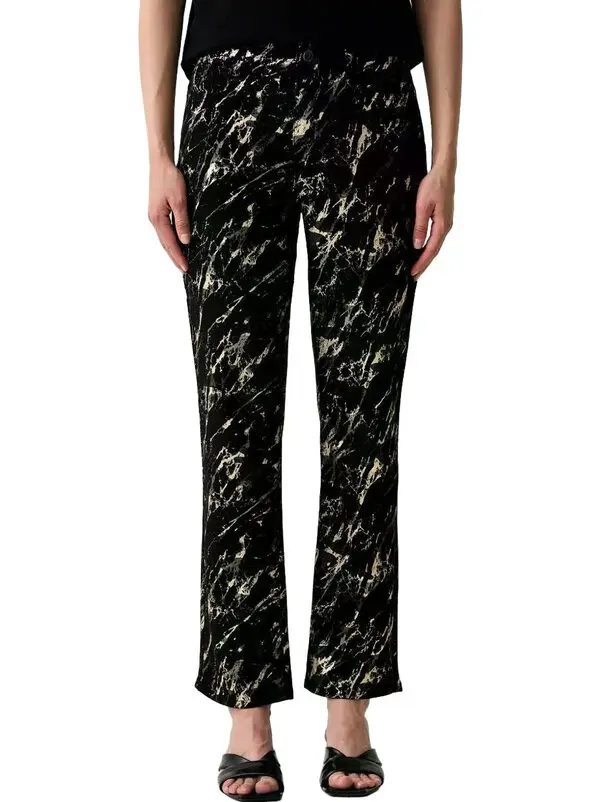 Joseph Ribkoff Marble Print Slim Fit Jeans - Black