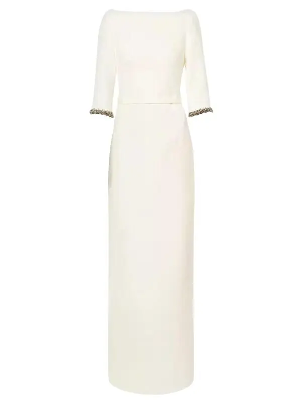 Safiyaa Crystal-embellished Maxi Dress - White