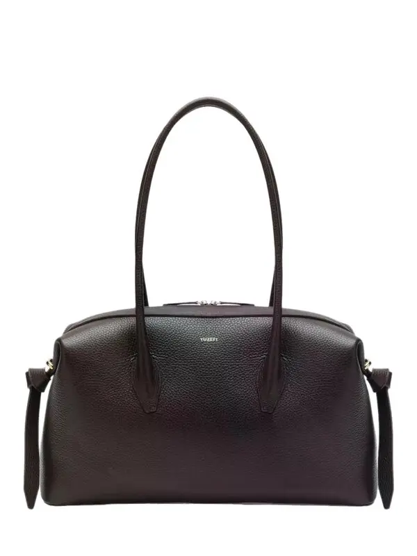 Yuzefi Brioche Leather Tote Bag - Brown