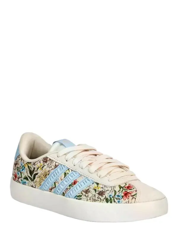 Adidas X Farm Rio Vl Court 3.0 Floral-print Sneakers - Neutrals