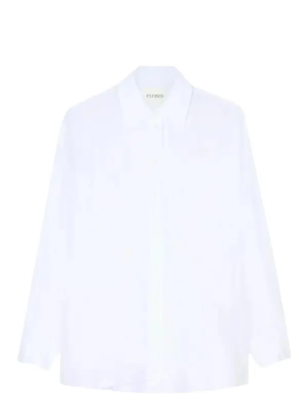 Closed Pointed-collar Shirt - White