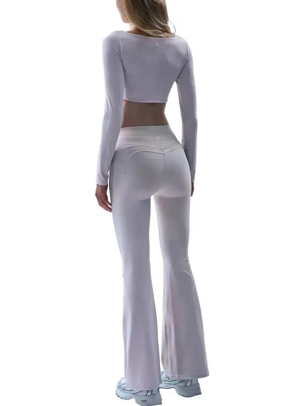 GOD SAVE QUEENS Ruched Long-sleeve Top - Neutrals