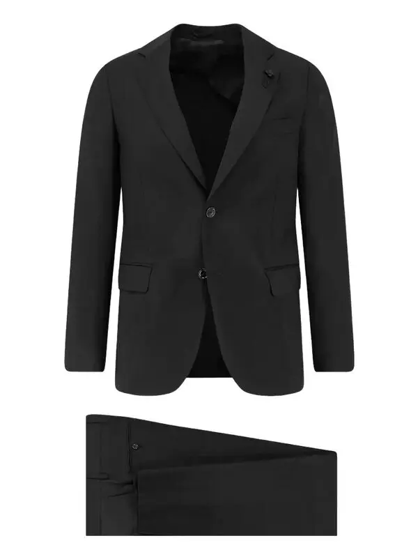 LARDINI Single-breasted Suit - Black