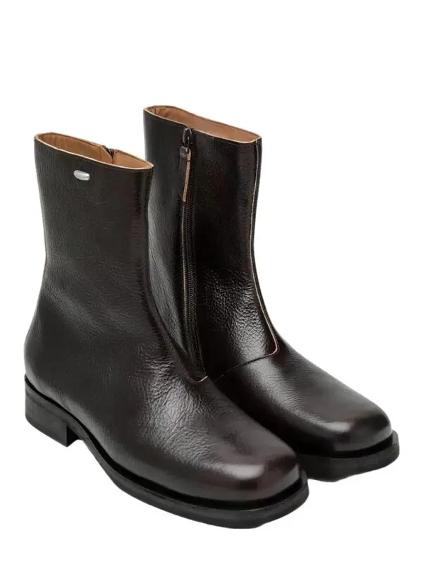 Our Legacy Camion Leather Biker Boots - Brown