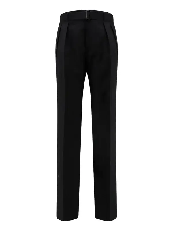 Tagliatore Belted Double-pleated Tailored Trousers - Black