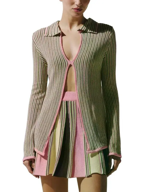 BAOBAB Federica Ribbed-knit V-neck Sweater - Green