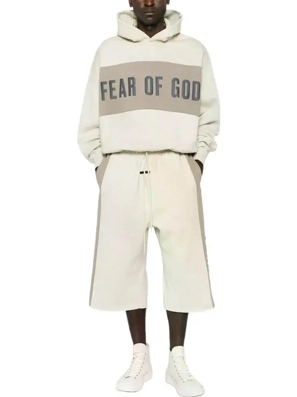 Fear Of God Logo Print Hoodie - Neutrals