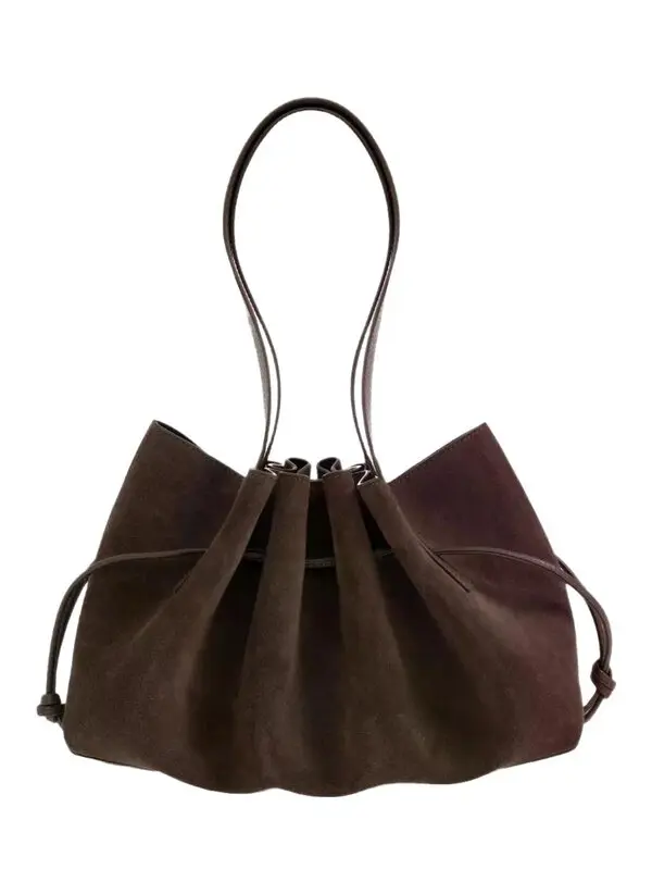 Yuzefi Scallop Edge Shoulder Bag - Brown
