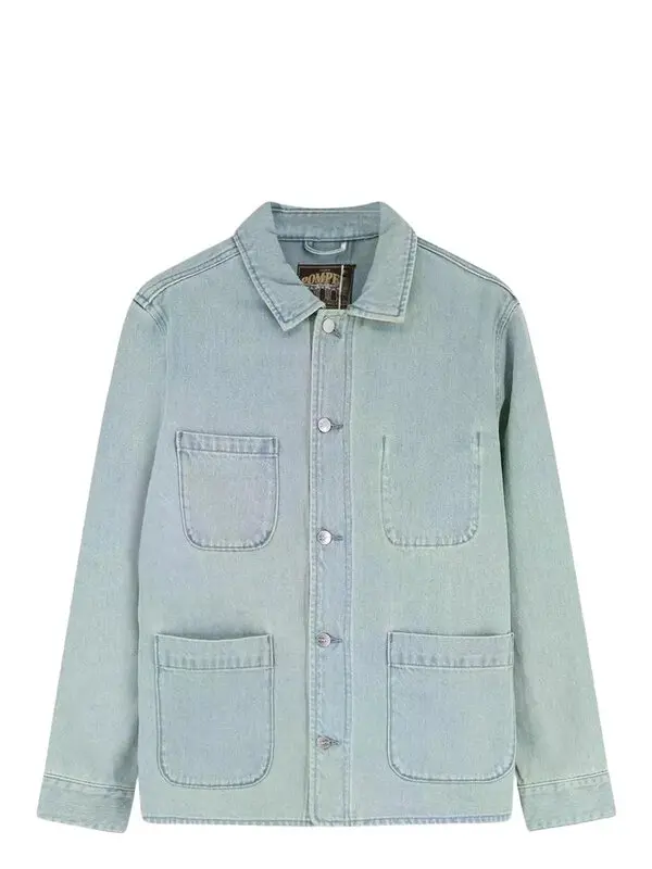 POMPEII Button-up Cotton Jacket - Blue