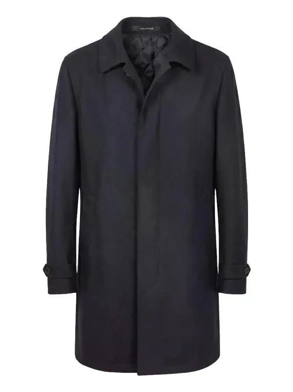 Tagliatore Twill Wool Coat - Blue