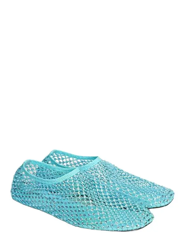 STRATEGIA SHOES Bijoux Crystal-embellished Ballet Flats - Blue