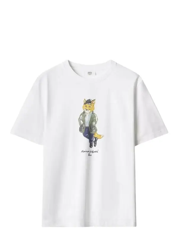 Maison Kitsuné Fox-print T-shirt - White